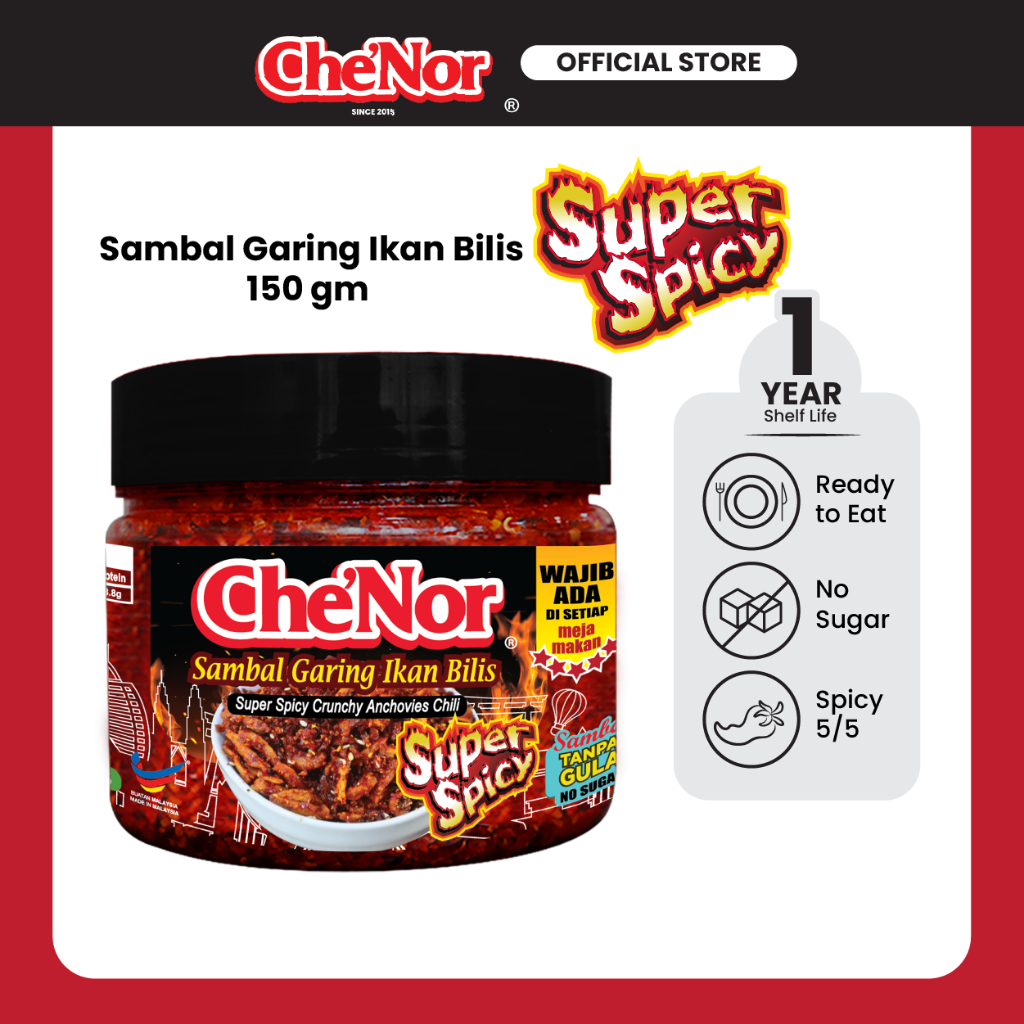 [Direct Factory] CHE'NOR Sambal Super Spicy (160gm) | Shopee Malaysia