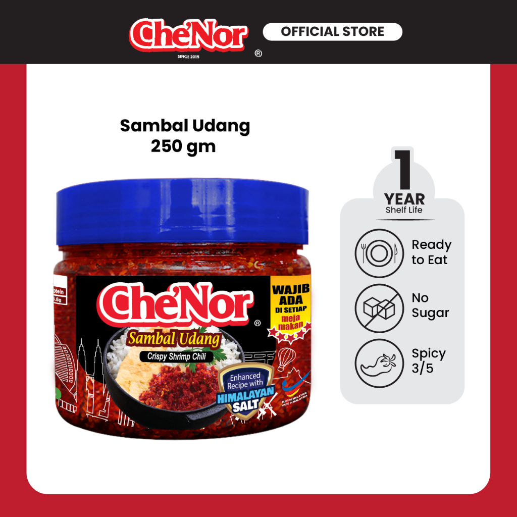 [Direct Factory] CHE'NOR Sambal Udang (250gm) | Shopee Malaysia