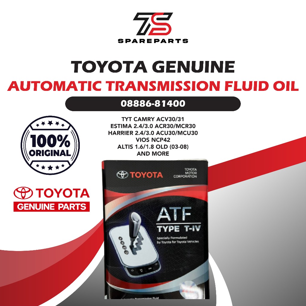 08886-81400 Toyota Genuine ATF TYPE T-IV 4L Automatic Transmission ...