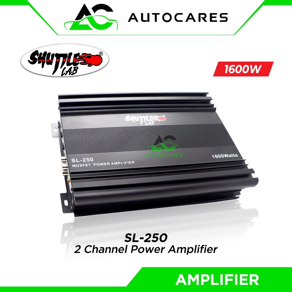 SHUTTLE LAB Amplifier SL-260 2CH Amplifier Kereta 1600W 2Channel Power ...