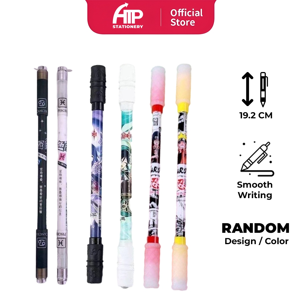 Creative Spin Pen Animation Design 192MM Spinning Pen Black Water Pen ...