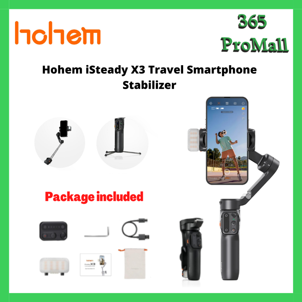 Hohem iSteady X3/ XE Kit 3-Axis Foldable Gimbal Stabilizer with Fill ...