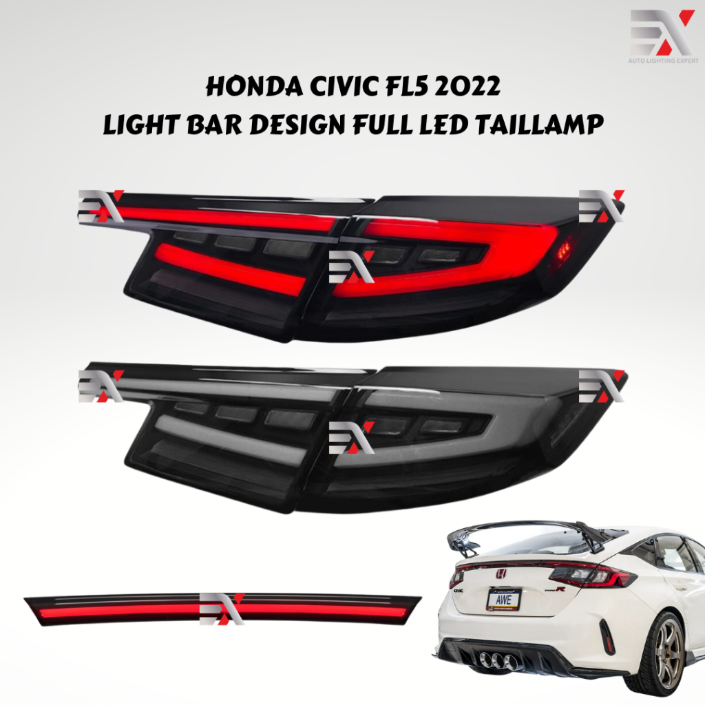 HONDA CIVIC FL5 / HONDA CIVIC HATCHBACK 2022 LED TAIL LAMP - LIGHT BAR ...