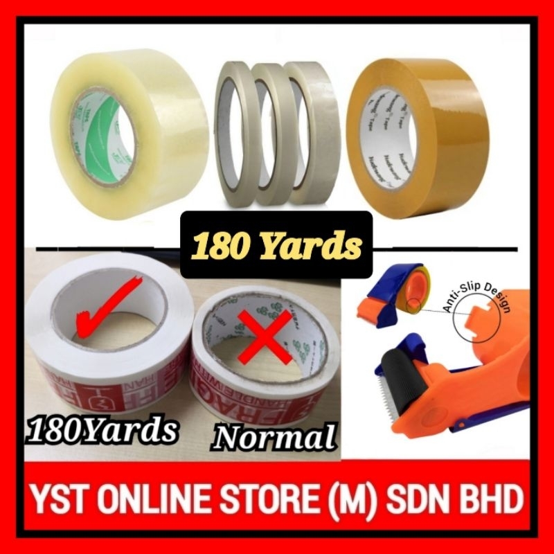 Yst Online Store Opp Tape 48mm x 180Y Fragile Packing Cellophane 胶纸 ...