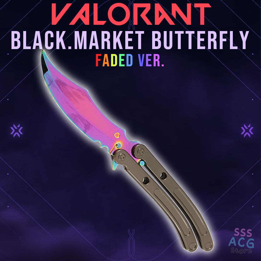 Valorant Black.Market Butterfly Knife [READY STOCK 🇲🇾][FAST SHIPPING ...