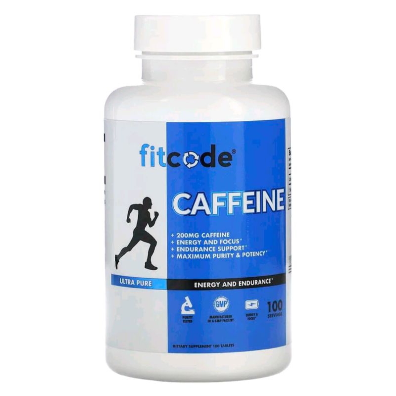 Fitcode, Caffeine, 200 mg, 100 Tablets | Shopee Malaysia