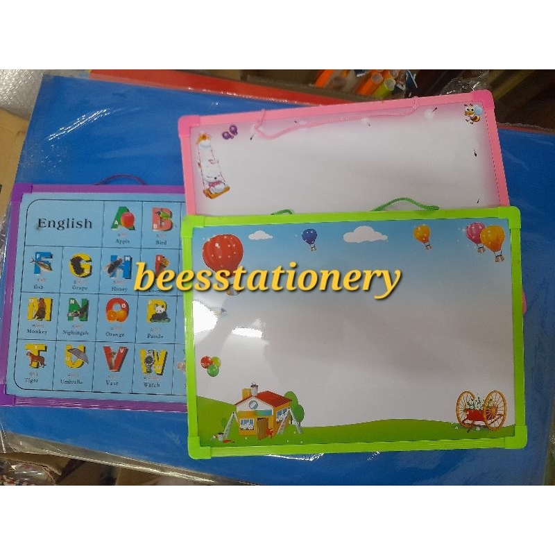 Magnetic fancy whiteboard with ABC/papan tulis(ABC back page) | Shopee ...