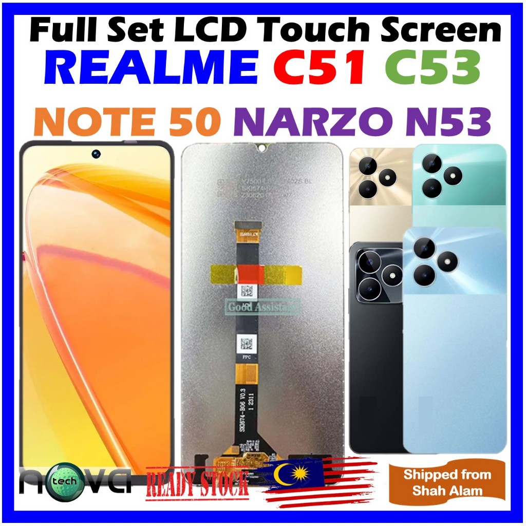 ORl NGS Brand Full Set LCD Screen Fit For REALME C51 / C53 / Note 50 ...