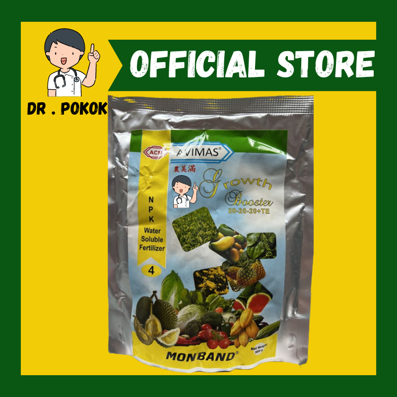 [ORIGINAL] 500g AVIMAS 4 Foliar ACM Serbaguna Growth Booster 20-20-20+TE | Shopee Malaysia