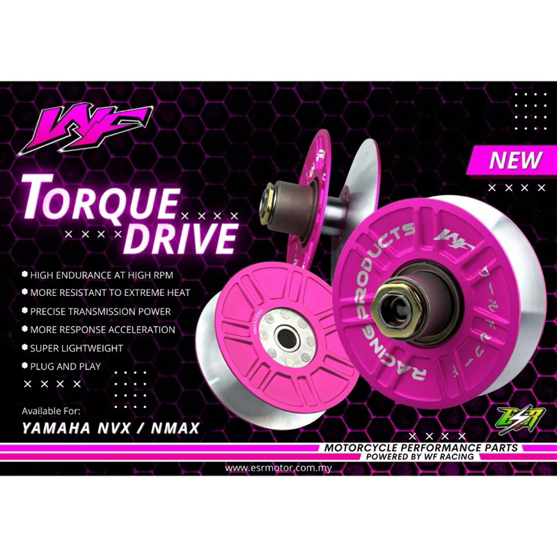 WF TORQUE DRIVE YAMAHA NVX NVX155 V1/V2 AEROX WF RACING TAIWAN 100% ...