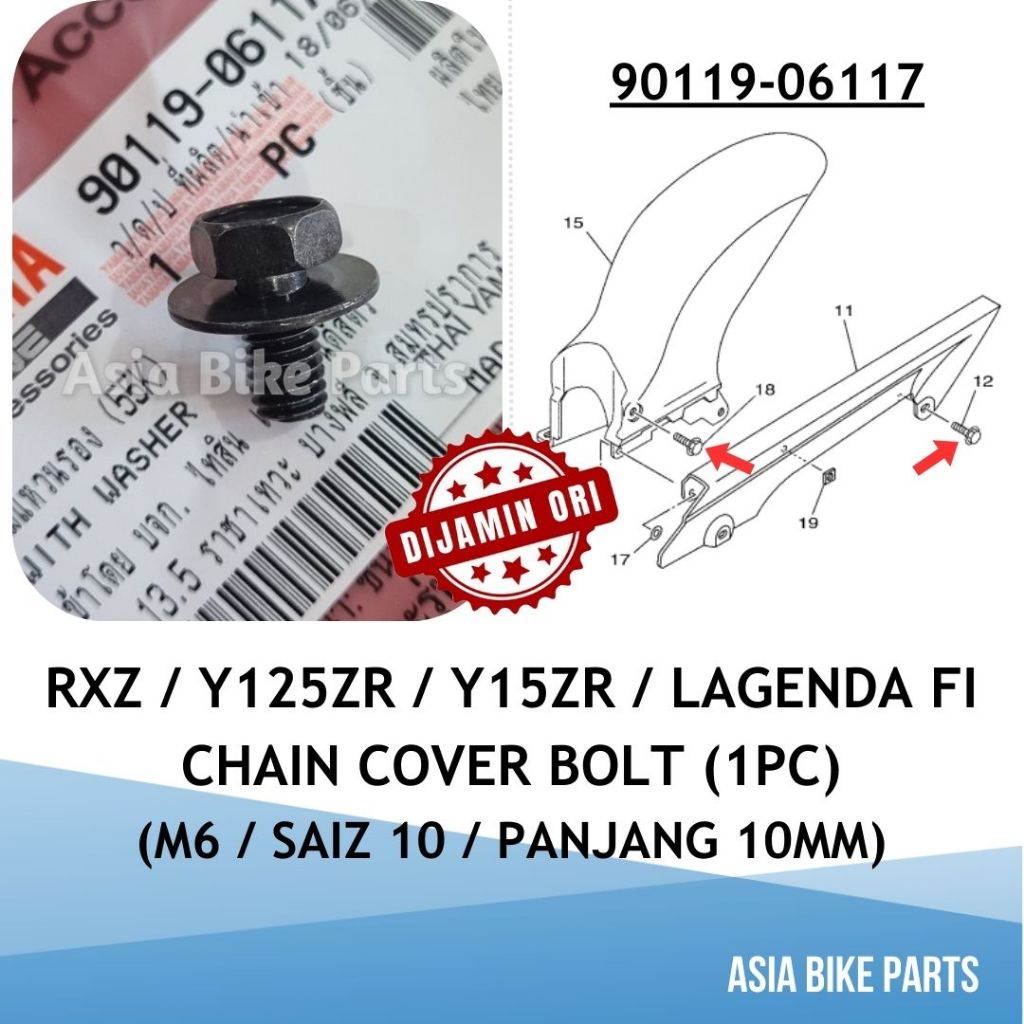 Yamaha Original RXZ / Y125ZR / Y15ZR V1 / Lagenda FI / EZ115 Chain ...
