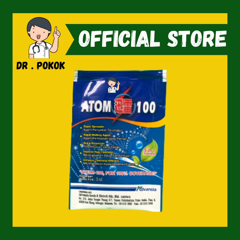 [ORIGINAL] 1pkt 5g ATOM 100 ADVANSIA Pelekat Racun/Adjuvant/Surfactant ...