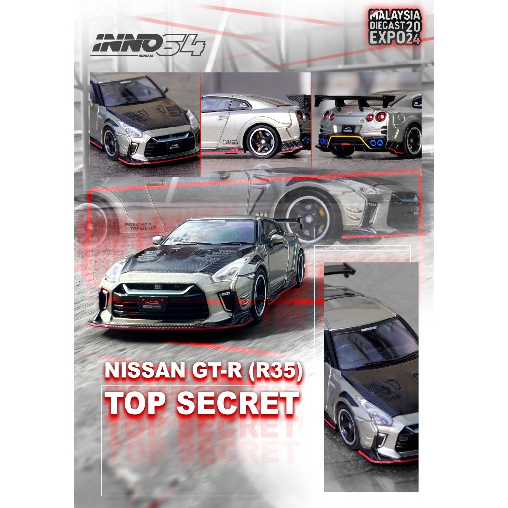 INNO MODELS INNO64 IN64-R35TS-MDX24 NISSAN SKYLINE GT-R R35 TOP SECRET ...