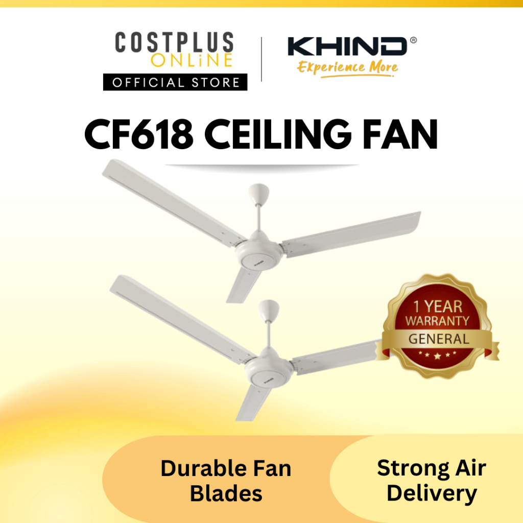 [TWIN PACK] KHIND CF618 / CF615 / CF611 / LEMAX L760 60" Ceiling Fan ...