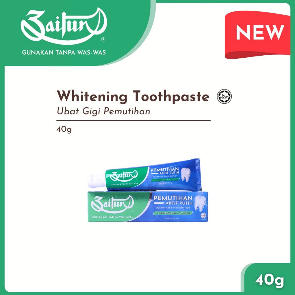 Zaitun Whitening Toothpaste 40g - Twin set/Mega set/ Travel set ...