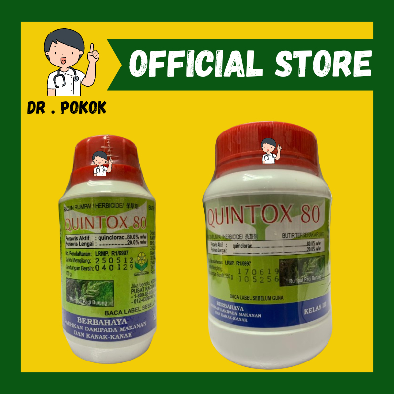 [ORIGINAL] 100G & 250G QUINTOX 80 Farmcochen / Herbicide / RACUN RUMPAI ...