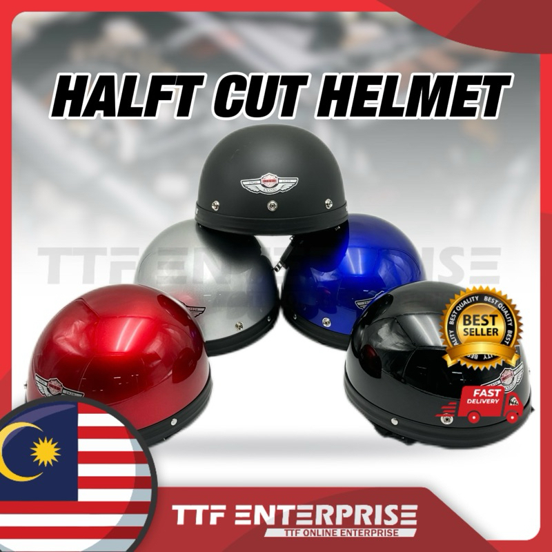 READY STOCK MTR HELMET KURA HALF CUT HELMET (Design MHR III) | Shopee ...