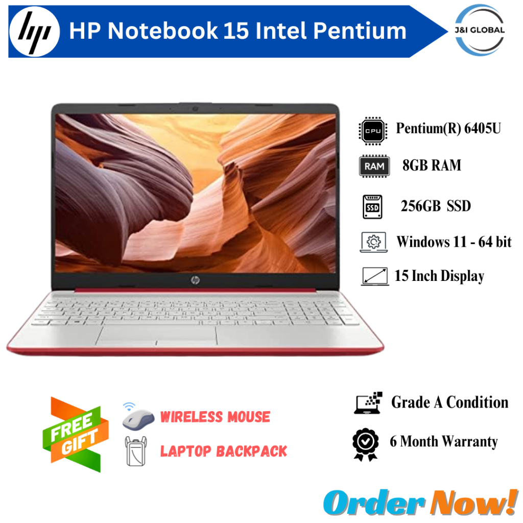 HP Laptop 15 Intel(R) Pentium 6405U | 8GB RAM / 256GB SSD | Original Hp ...