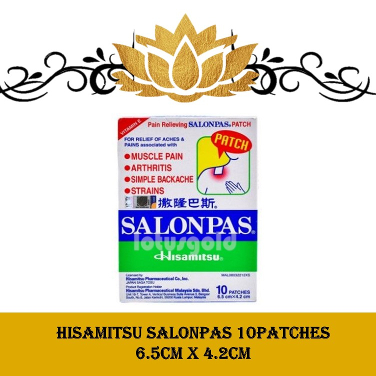 HISAMITSU SALONPAS 10 PATCHES 6.5CM X 4.2CM | Shopee Malaysia