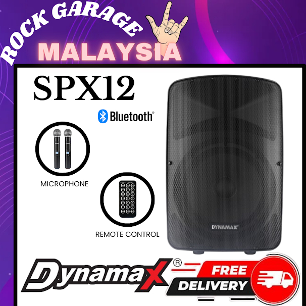 DYNAMAX SPX12 12" 200W Professional Active Portable PA Speaker ( SPX 12 SPX-12 ) | Shopee Malaysia