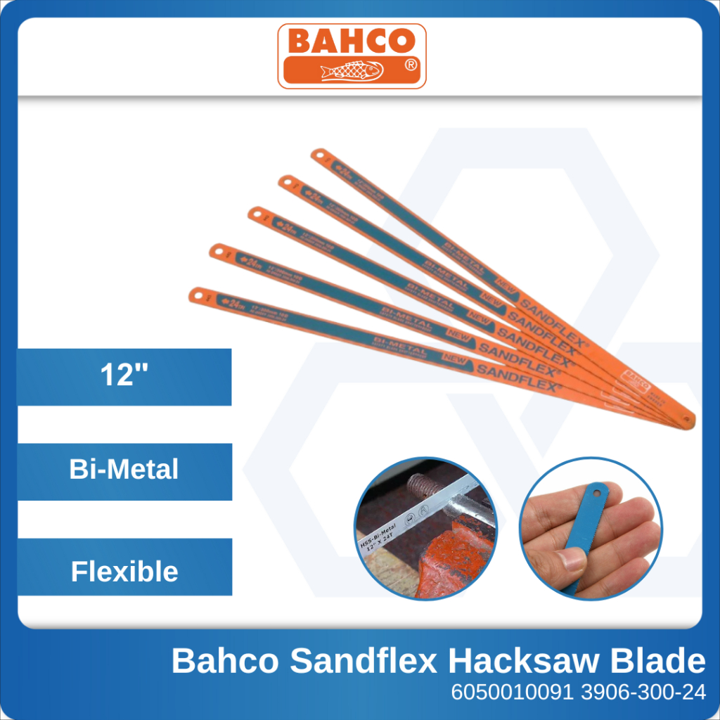 Bahco 12" Sandflex Hacksaw Blade 3906-300 18T 24T 32T | Shopee Malaysia