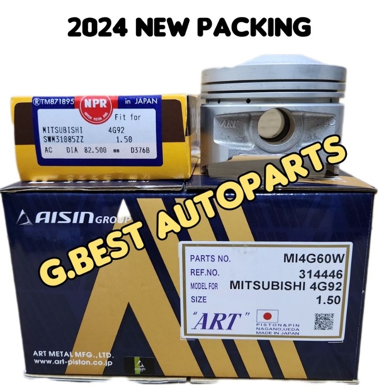 MIVEC PISTON HI-COMP ART WITH PISTON RING NPR RIK OR TP 4G91 4G92 4G93 ...