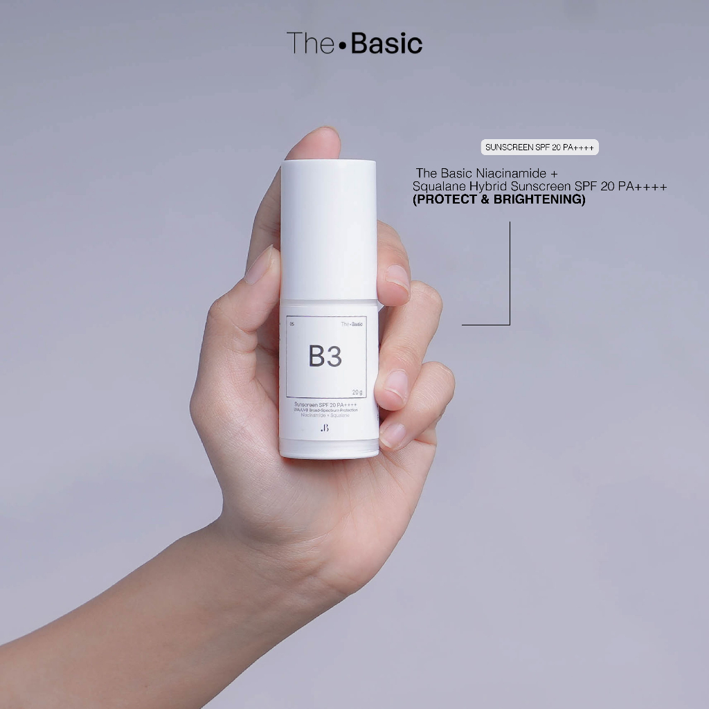 The Basic Niacinamide + Squalane Hybrid Sunscreen SPF 20 PA ...