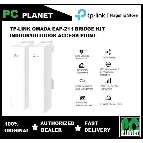 TP-Link Omada EAP211-Bridge KIT Wireless Bridge 5 GHz 867 Mbps Indoor ...