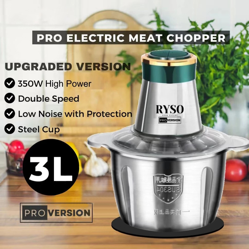 Stainless Steel Electric Food Chopper Meat Grinder Machine Mixer Food ...