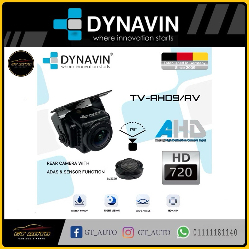 DYNAVIN AHD9 ADAS AI SENSOR REVERSE CAMERA WATER PROOF NIGHT VISION AHD ...