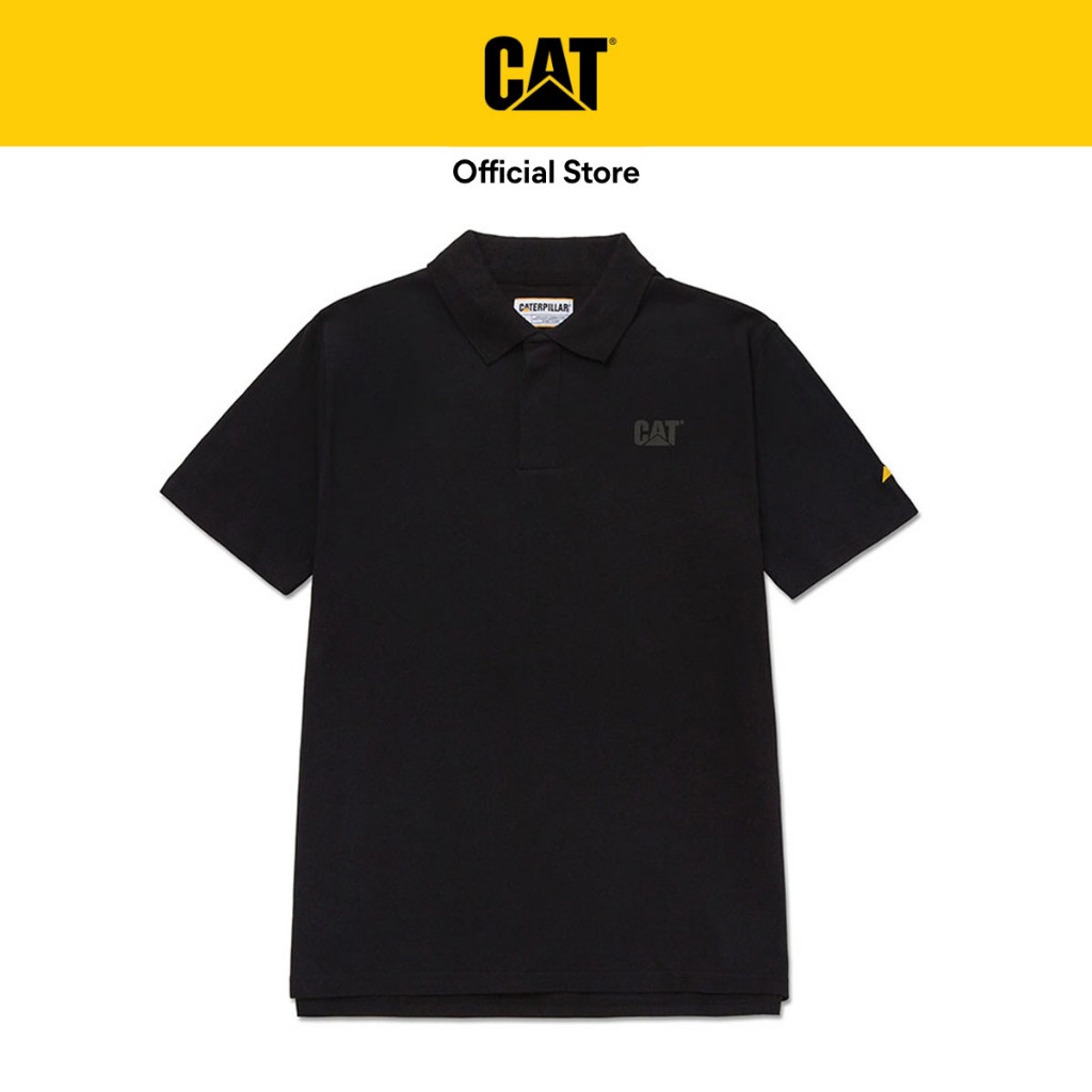 Caterpillar Men's Cat Logo Pique Polo Shirt - Pitch Black (4010329 ...