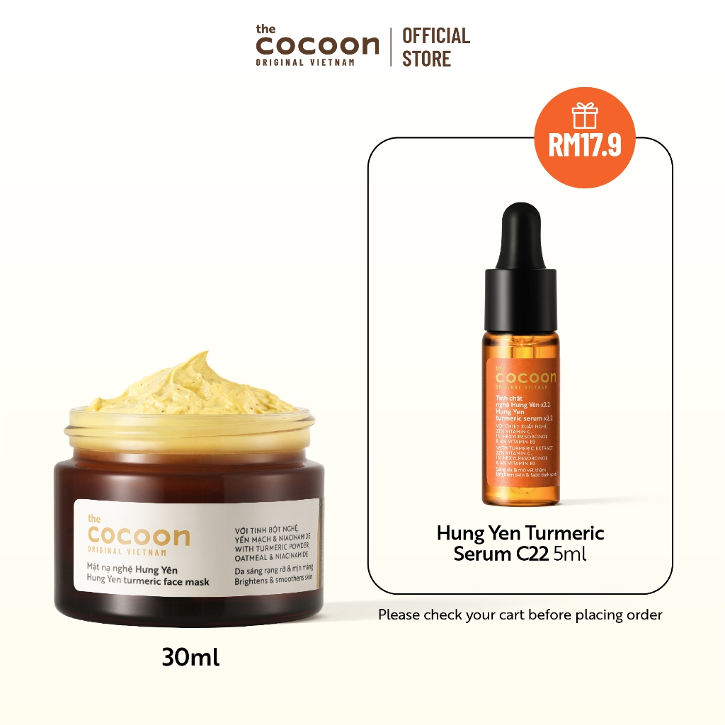 [BUY 1 GET 1| 12PM 24-28.10] COCOON Hung Yen Turmeric Face Mask Radiant ...