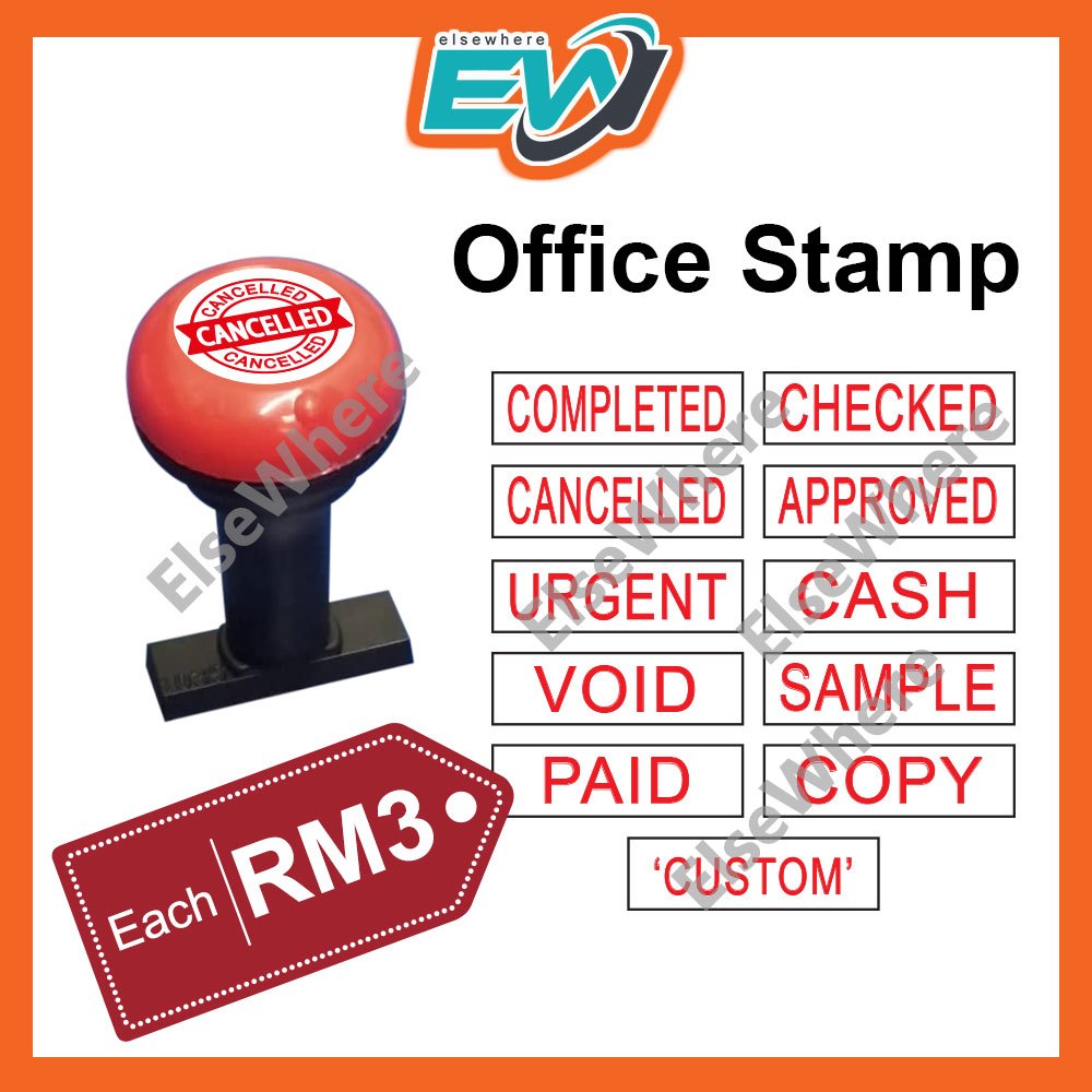 Office Stamp cop Completed / Cancelled / Approved / Cash / Checked ...