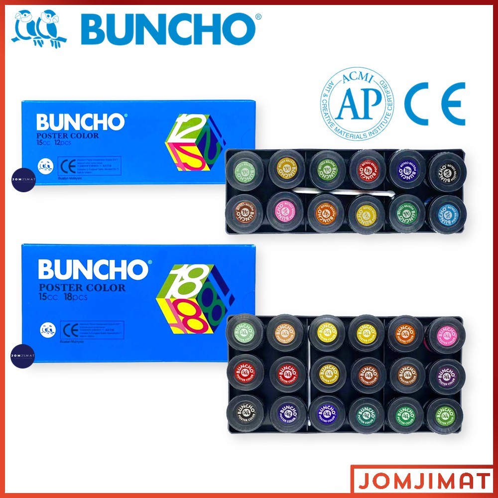 Buncho Poster Colour 15cc 12colours / 18colours | 2172/12 / 2172/ 18 ...