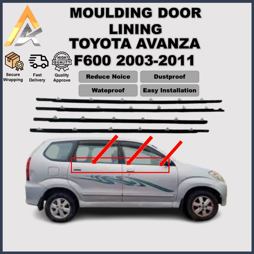 ORIGINAL Toyota Avanza F600 2003-2011 Glass Door Moulding Seal Rubber ...