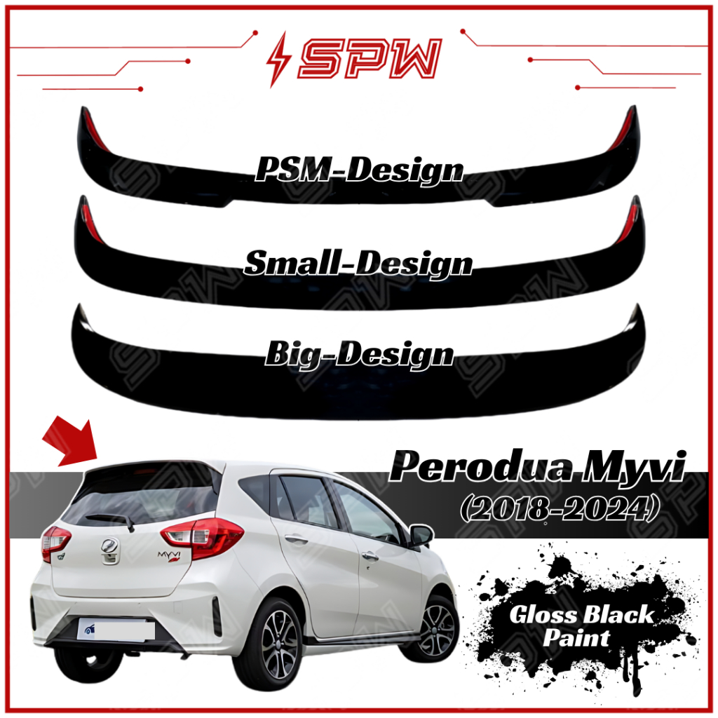 Perodua Myvi G3 (2018-2025) MG3 Ducktail Spoiler Rear Spoiler ABS Wing ...