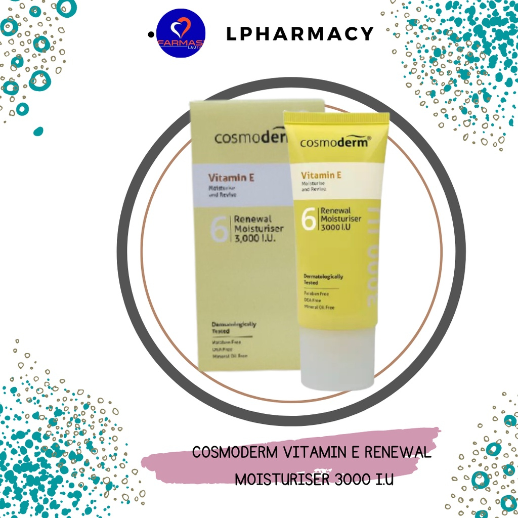 COSMODERM VITAMIN E CREAM 3000IU 50G | Shopee Malaysia