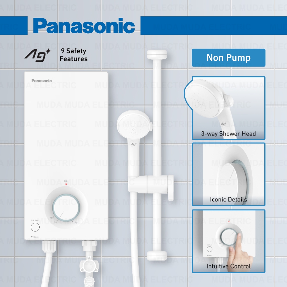 Panasonic | Elba Water Heater Shower Non Pump DH-3VS1MW | EWH-Q4211 ...