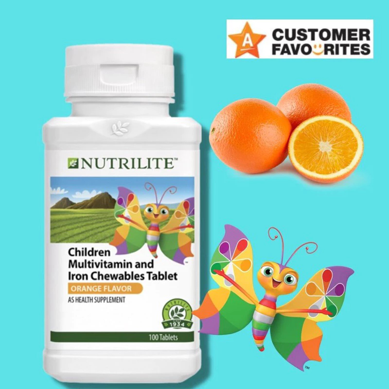 Nutrilite Children Multivitamin And Iron Chewables Tablet - 100 Tab ...