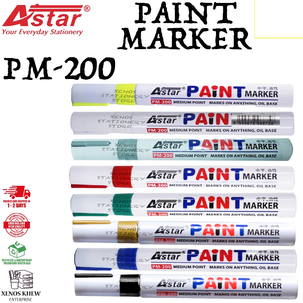 ASTAR PAINT MARKER MEDIUM POINT PM200 (READY STOCK) | Shopee Malaysia
