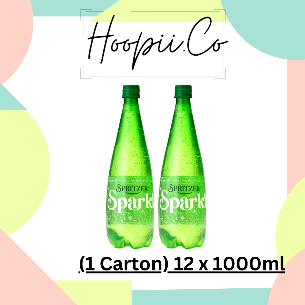 Spritzer Sparkling Natural Mineral Water 12 x 1Lit | Shopee Malaysia