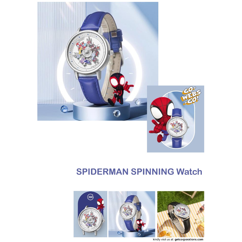 Designer Lifestyle Disney SPIDER SPINNING Watch (F20) | Shopee Malaysia