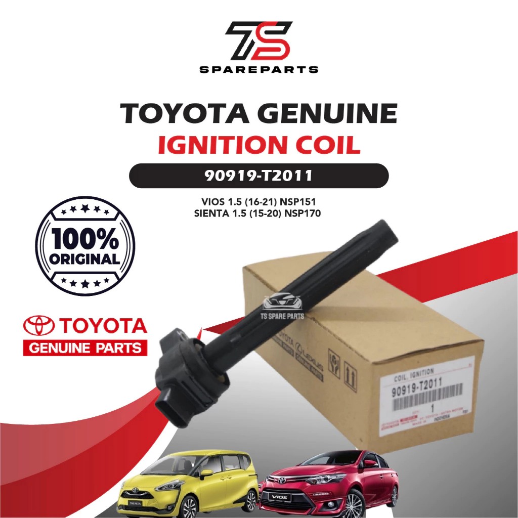 Toyota Ignition Coil 90919-T2011 Vios/Sienta NSP151,NSP170,BEZZA 1.3 ...