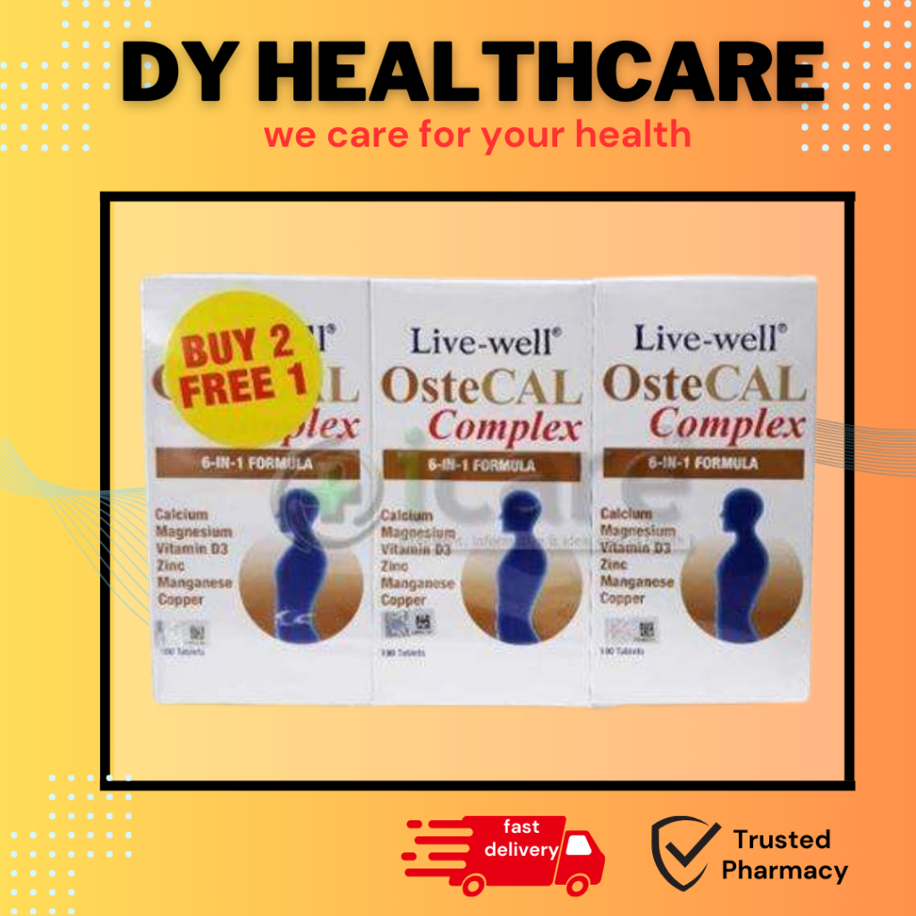 Live-Well Ostecal Complex 6 in 1 Formula 30s (1 Bott) / 30s x 3 botts ...