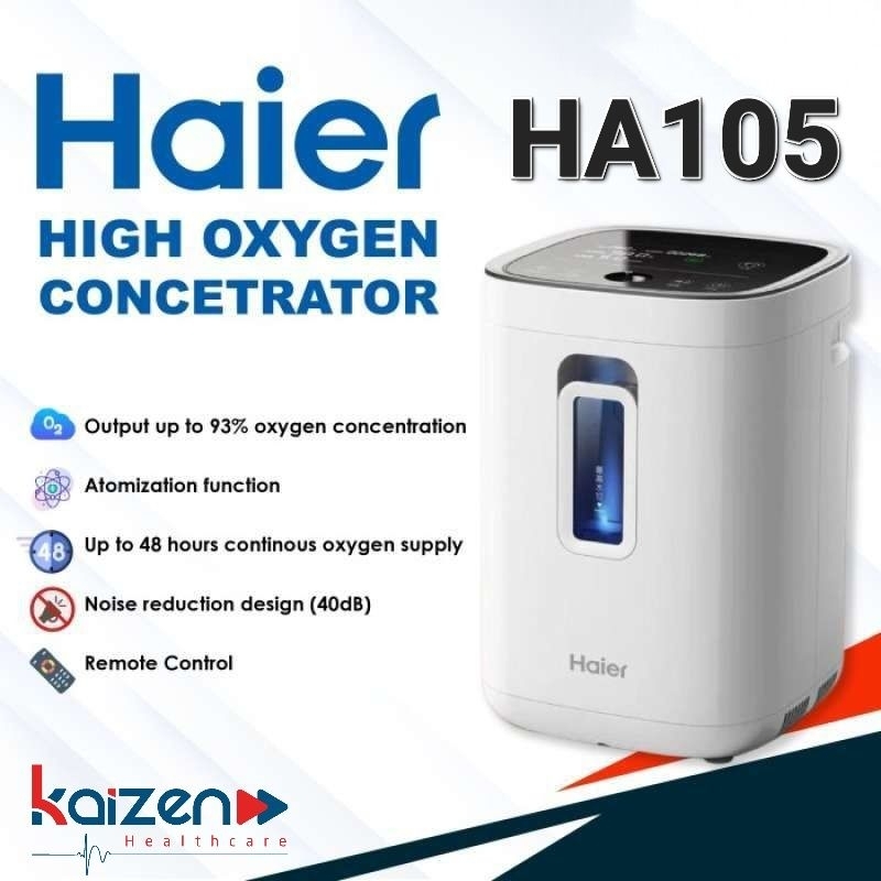 🇲🇾KAIZEN STORE MALAYSIA🇲🇾 HAIER HA105 Oxygen Concentrator Touch Screen 1-7L/min Adjustable ...