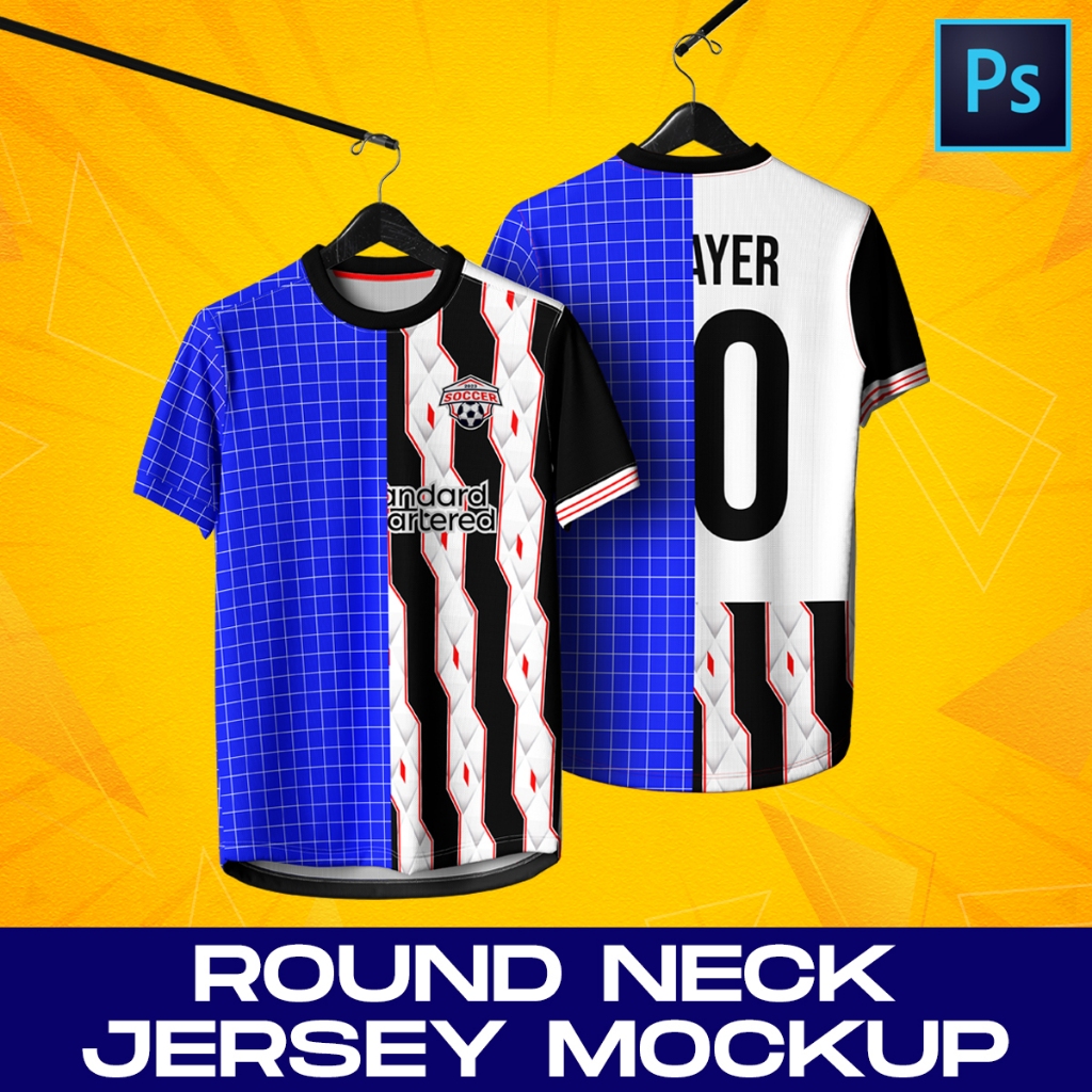 ROUND NECK JERSEY MOCKUP (ADOBE PHOTOSHOP) | Shopee Malaysia