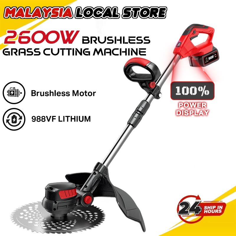 SANTINO mesin rumput bateri Heavy duty cordless lawn mover grass cutter ...