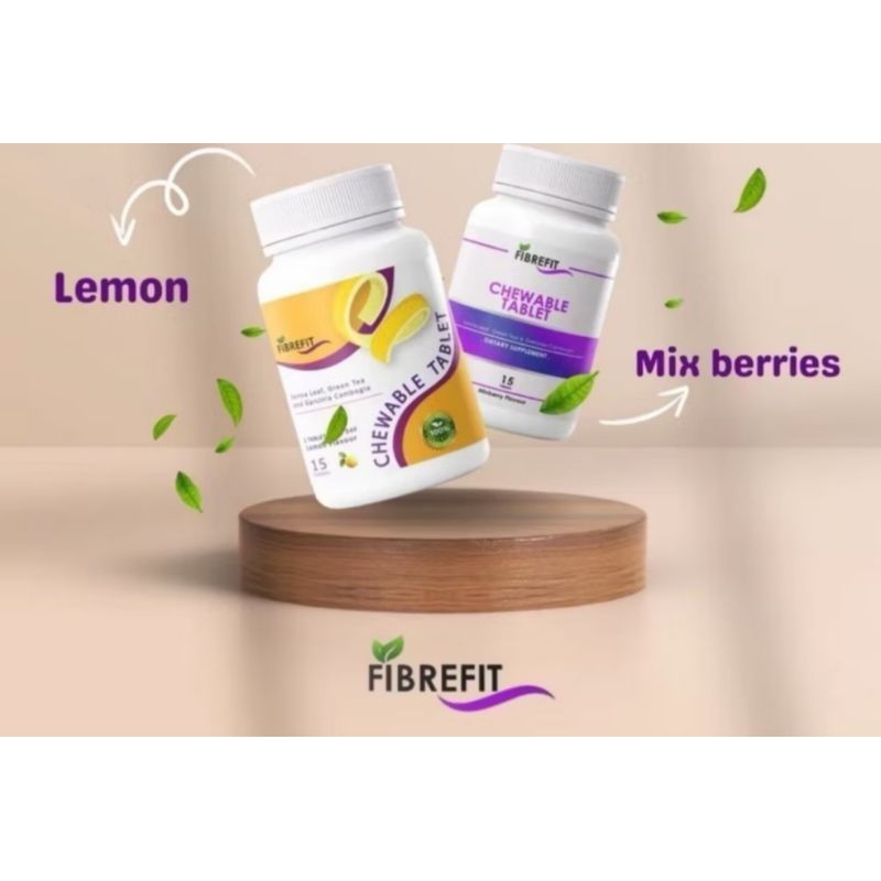 FIBREFIT CHEWABLE TABLET LEMON / MIX BERRIES / MANGO PEACH | Shopee ...