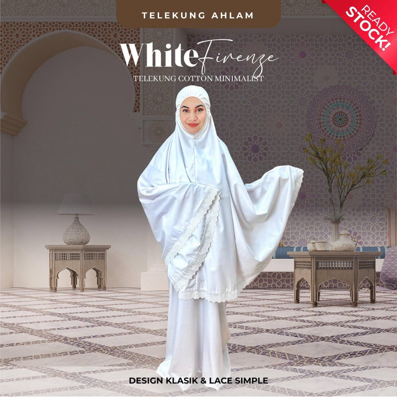 TELEKUNG AHLAM COTTON PREMIUM DENGAN LACE DESIGN MINIMALIST KLASIK ...