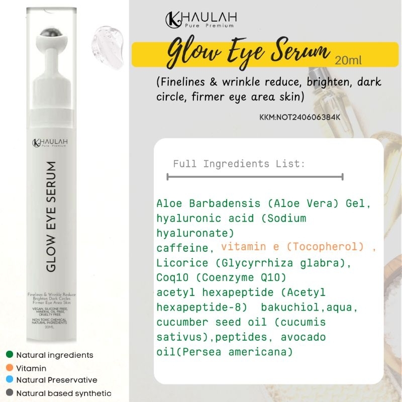 khaulah Glow Eye Serum 20ml | Shopee Malaysia